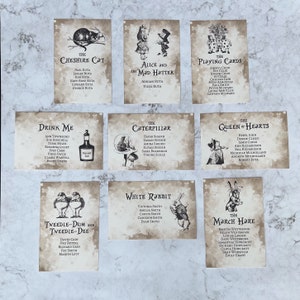 Alice Theme Wedding Table Plan Seating Planner Party Alice in ...