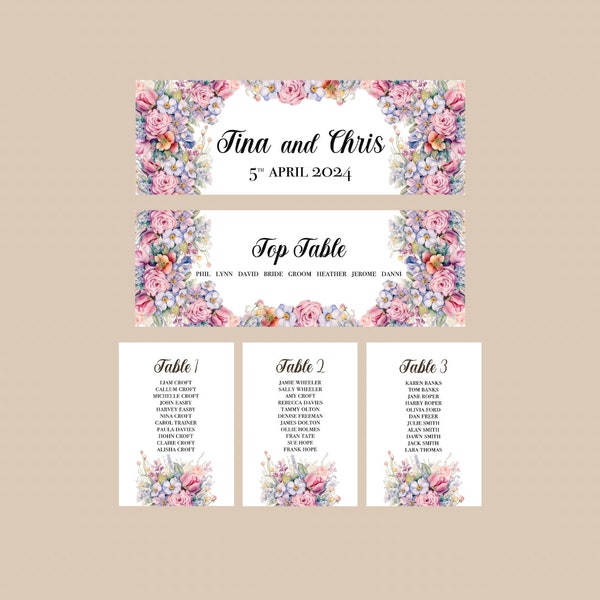 Table Planner - Etsy