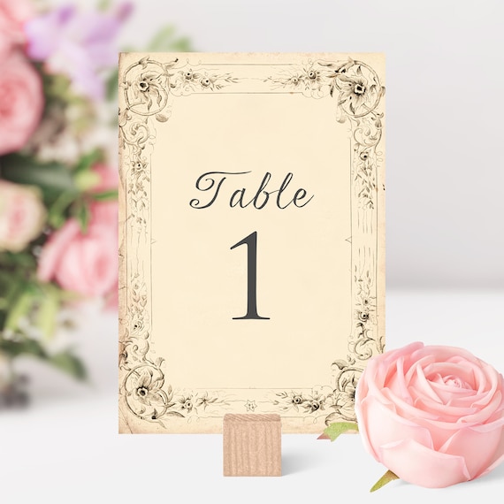 Vintage Table Numbers