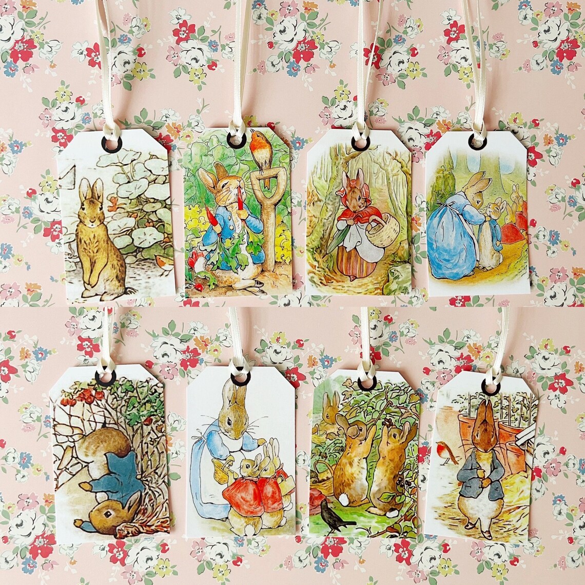 Peter Rabbit Gift Tags - Set of 8 - Beatrix Potter With Ribbon - Etsy