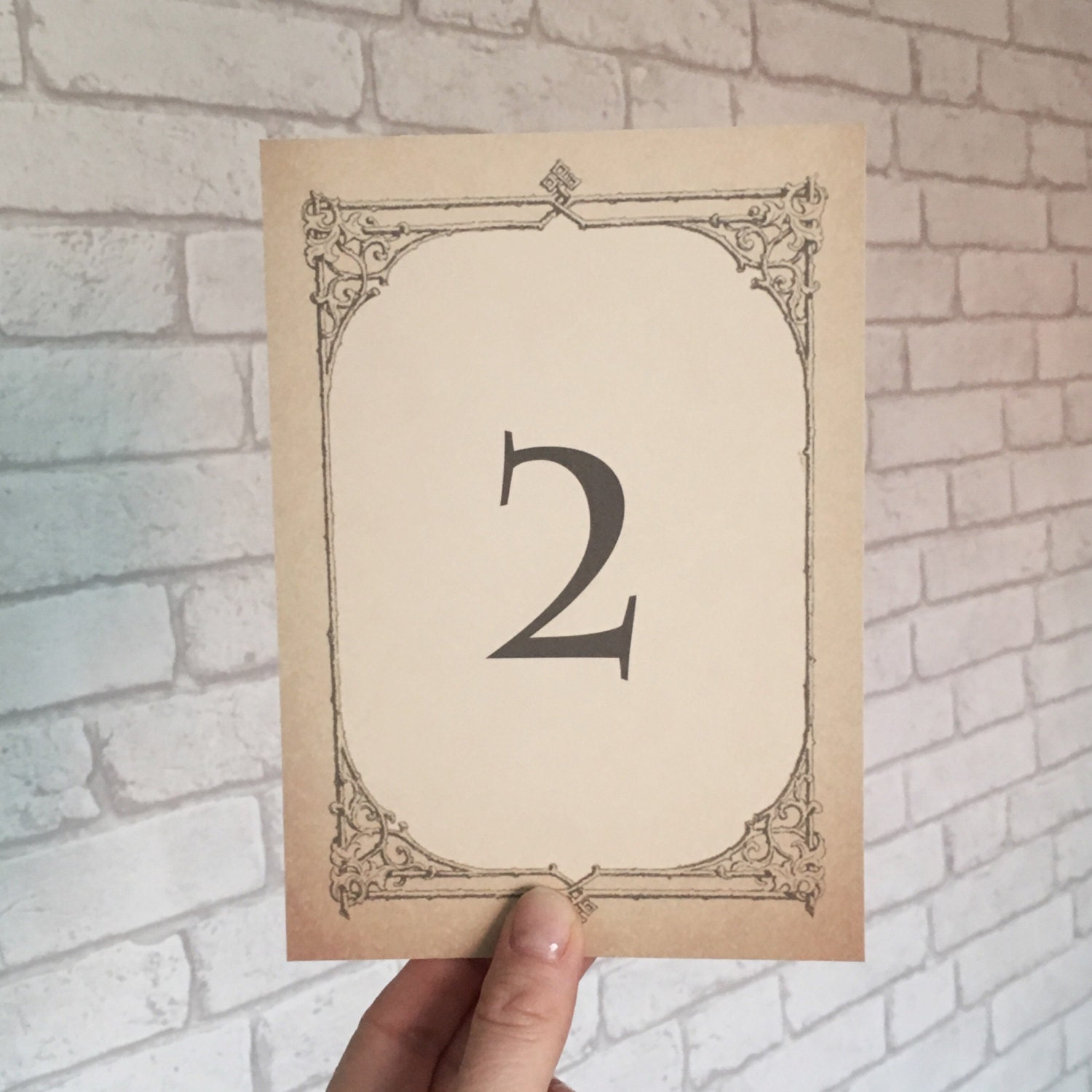 Wedding table cards numbers or names shabby chic vintage | Etsy