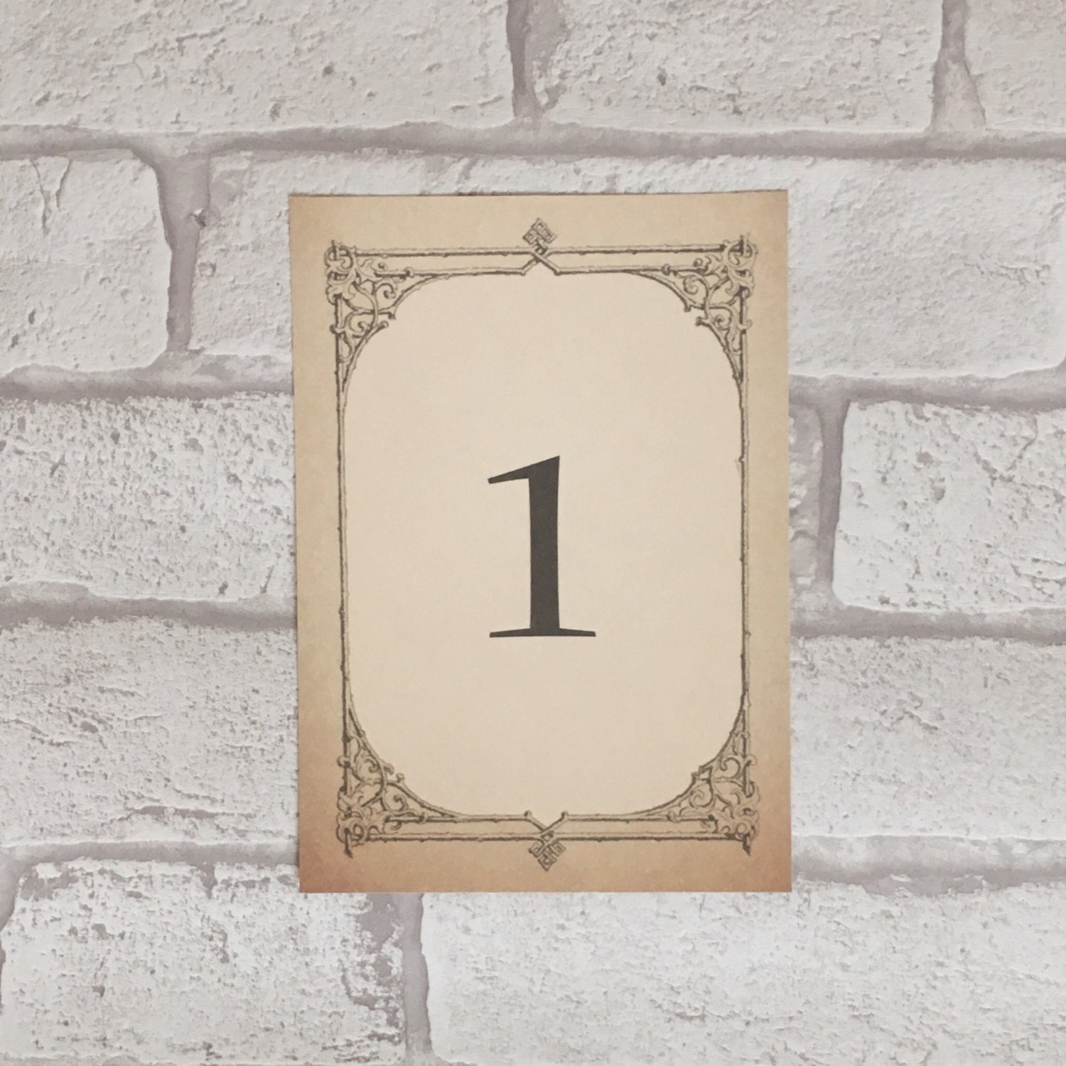 Wedding table cards numbers or names shabby chic vintage | Etsy