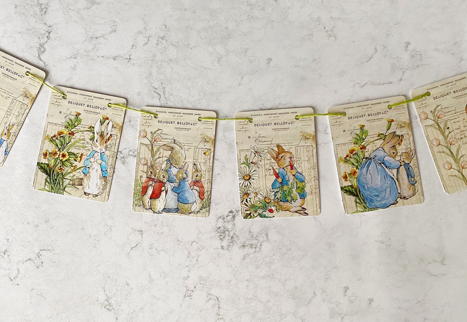 Peter Rabbit Garland Baby Shower Birthday Bunting Decoration Spring ...