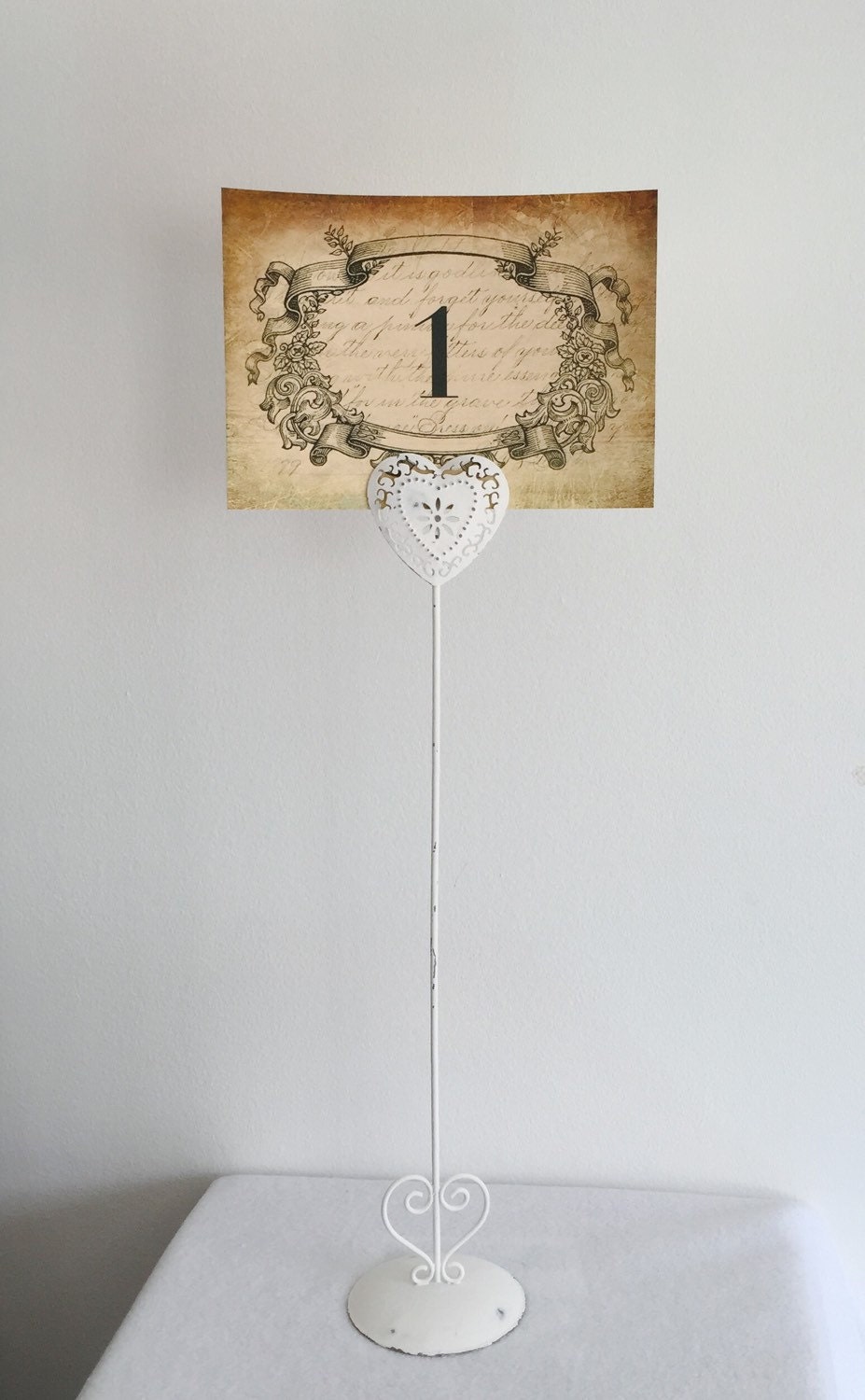 Wedding Table Numbers Cards Vintage Style Card Numbers or - Etsy