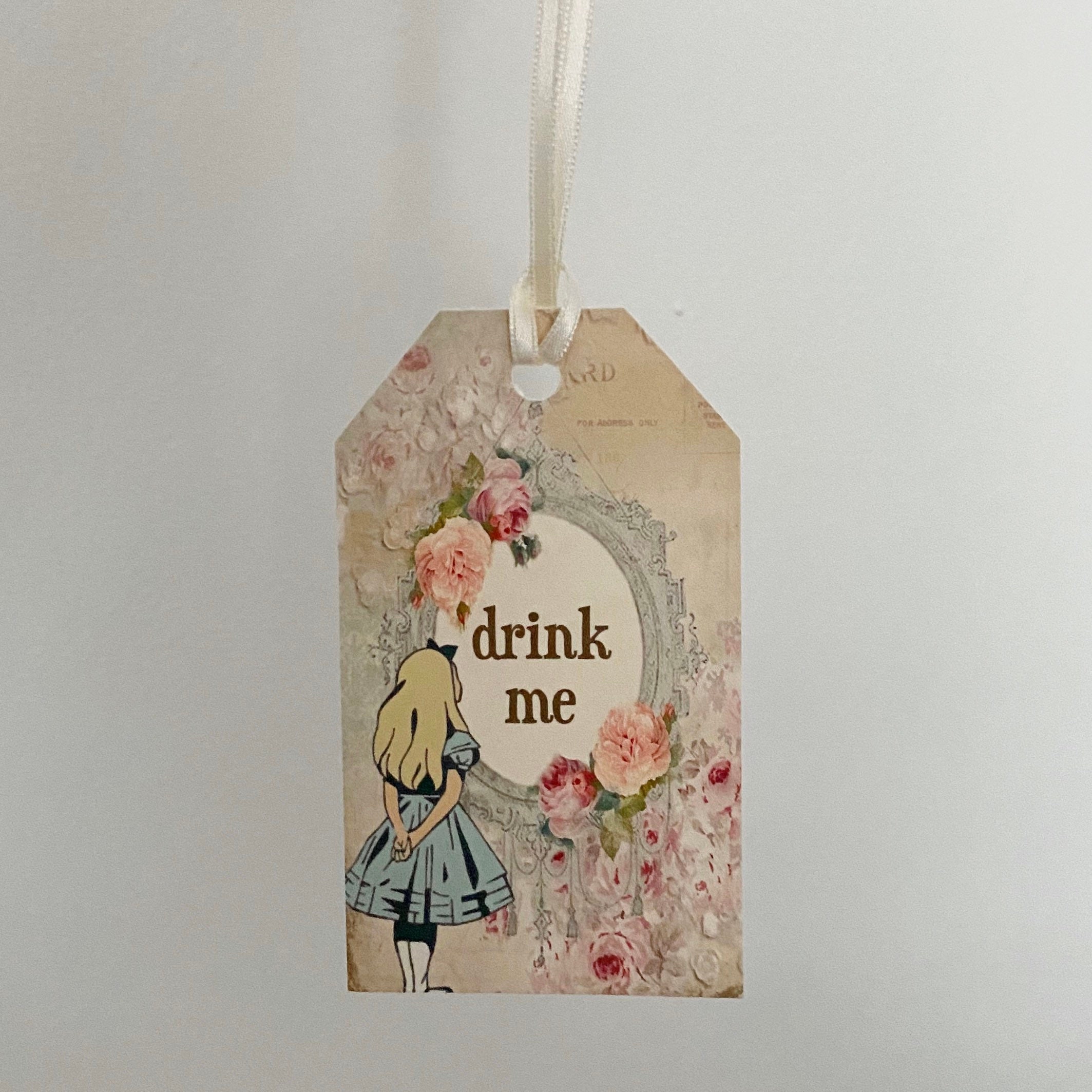 Drink Me Alice in Wonderland Gift Tag Labels Bottle Tags Set - Etsy UK