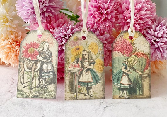 Alice in Wonderland Gift Tags Labels Bottle Tags Set of 10 - Etsy