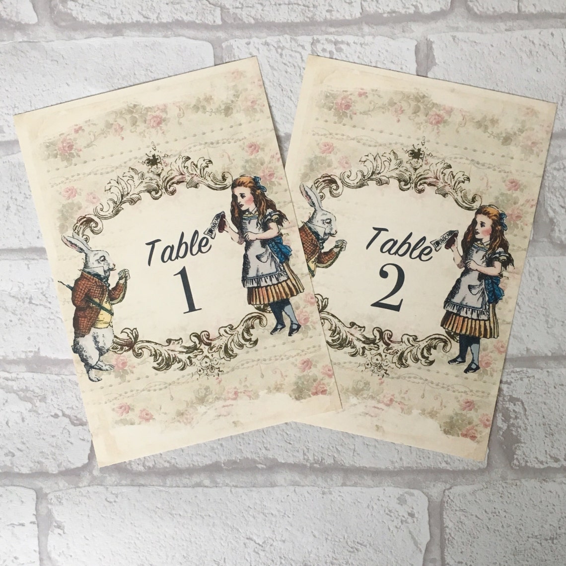 Alice in Wonderland Theme Wedding Table Cards Names or Numbers | Etsy