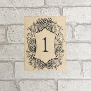 Wedding Table Number Cards Vintage Antique Frame - Etsy UK