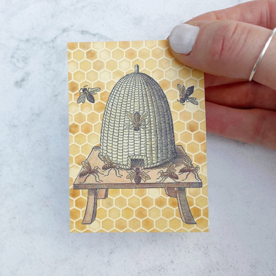 Bee Hive Card Toppers vintage ephemera make your own cards | Etsy