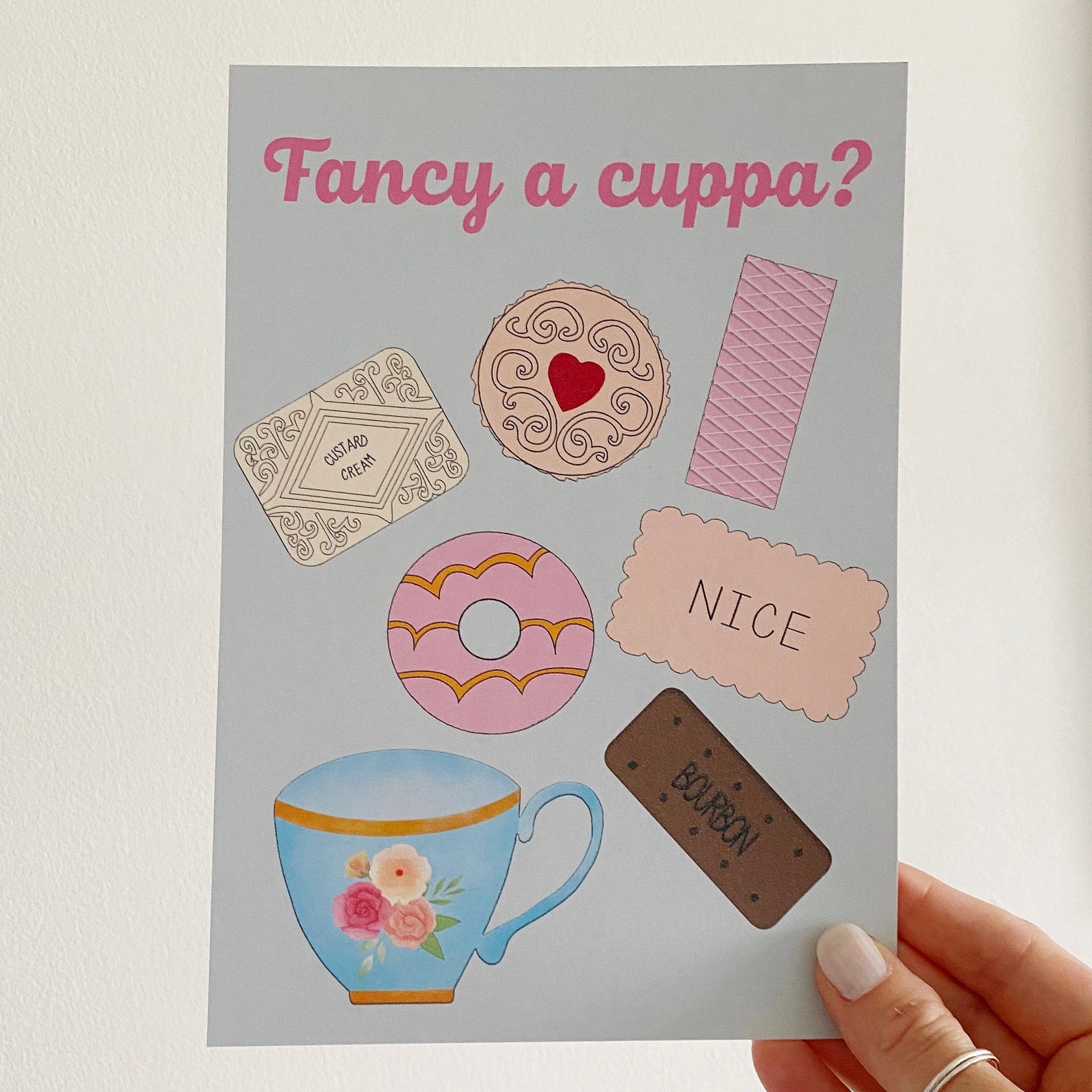 Fancy a Cuppa Tea and Biscuits Print Sign Home Decoration Fun - Etsy