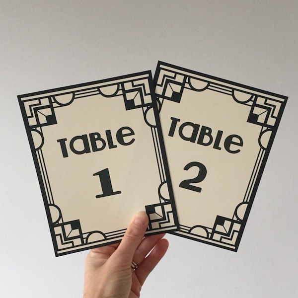 1920s Table Numbers - Etsy