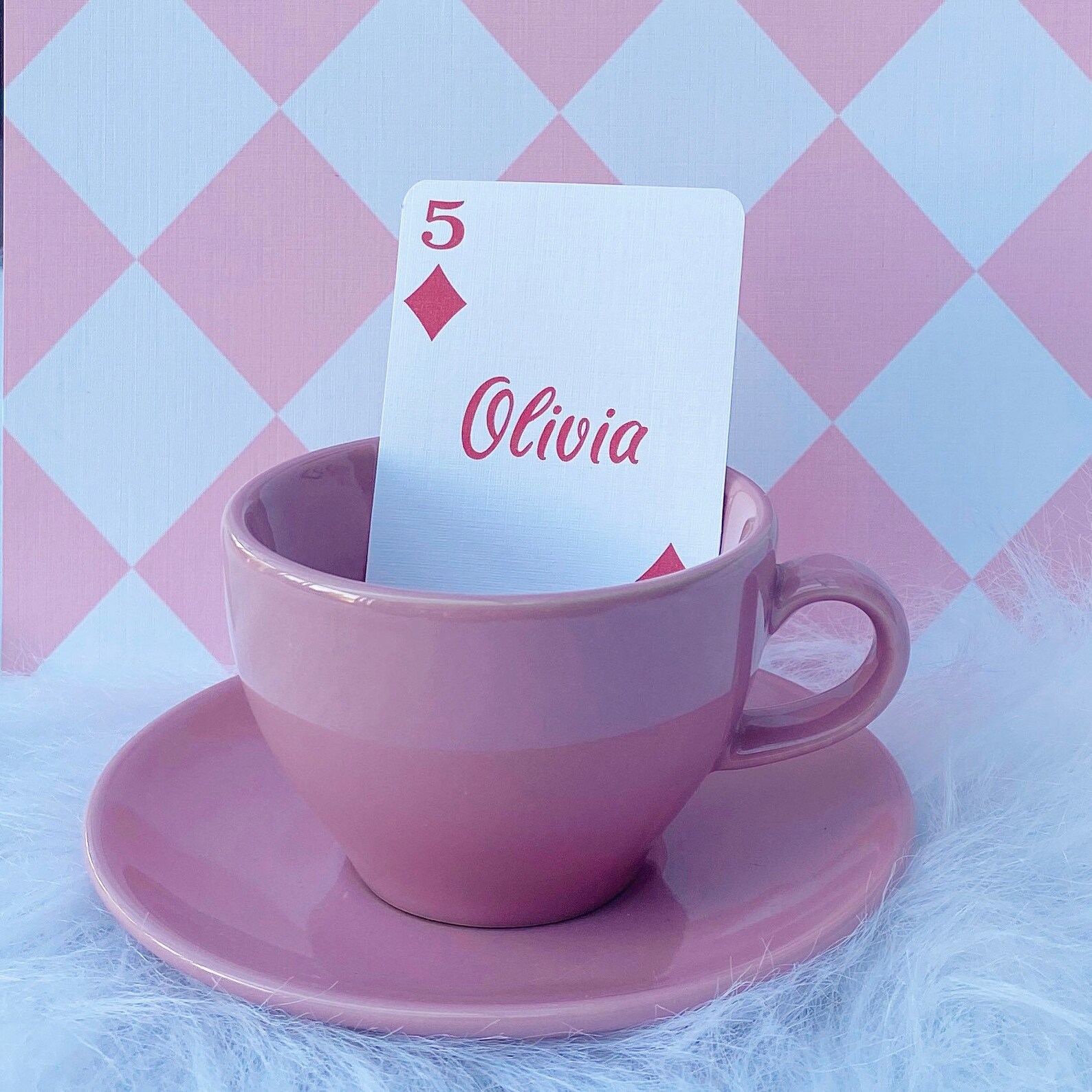 Playing Card Place Name Cards Personalised With Guests Wedding Party ...