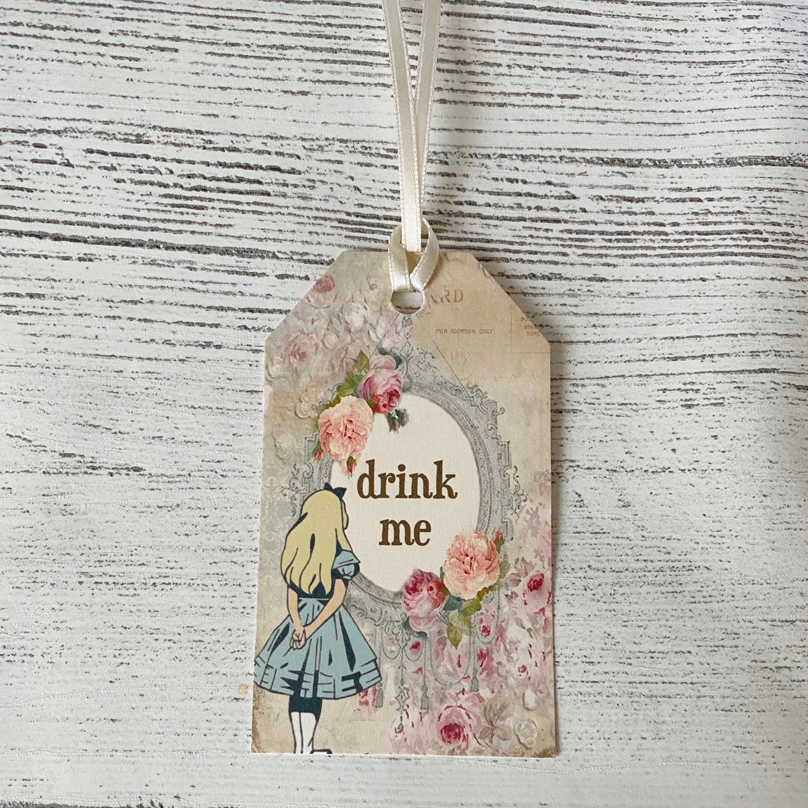 Drink Me Alice in Wonderland Gift Tag Labels Bottle Tags Set - Etsy UK