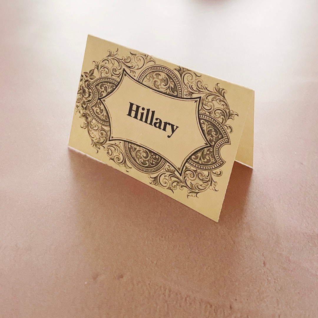 Vintage Wedding Place Name Cards - Set of 10 - Personalised Cream - Etsy