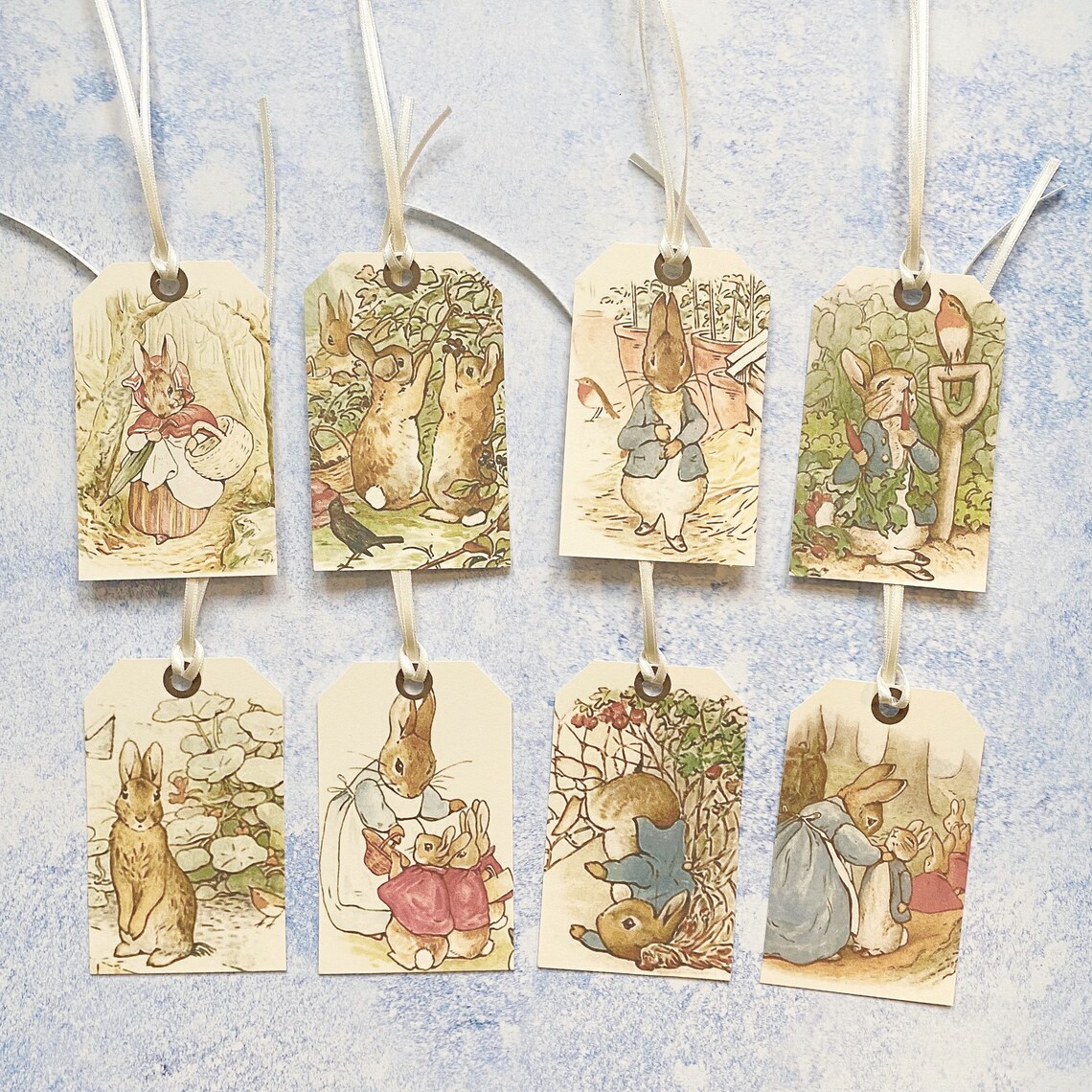 Peter Rabbit Gift Tags Set of 8 Beatrix Potter With Ribbon - Etsy UK