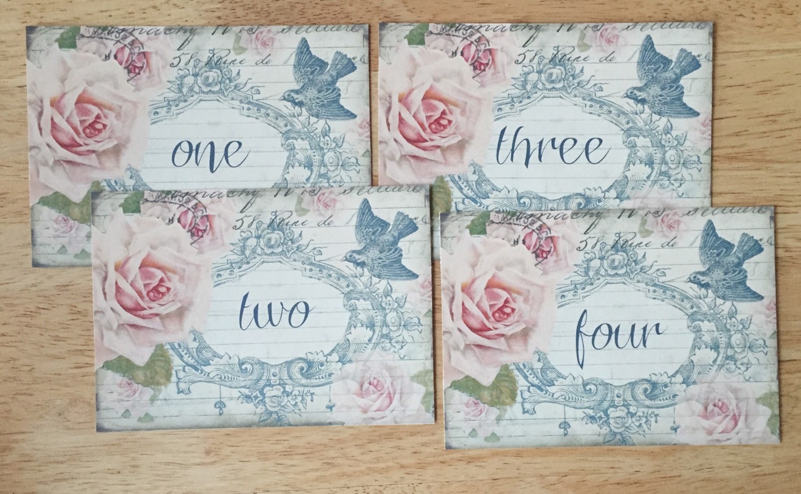 Vintage Style Postcard Table Numbers for Wedding and Party - Etsy UK