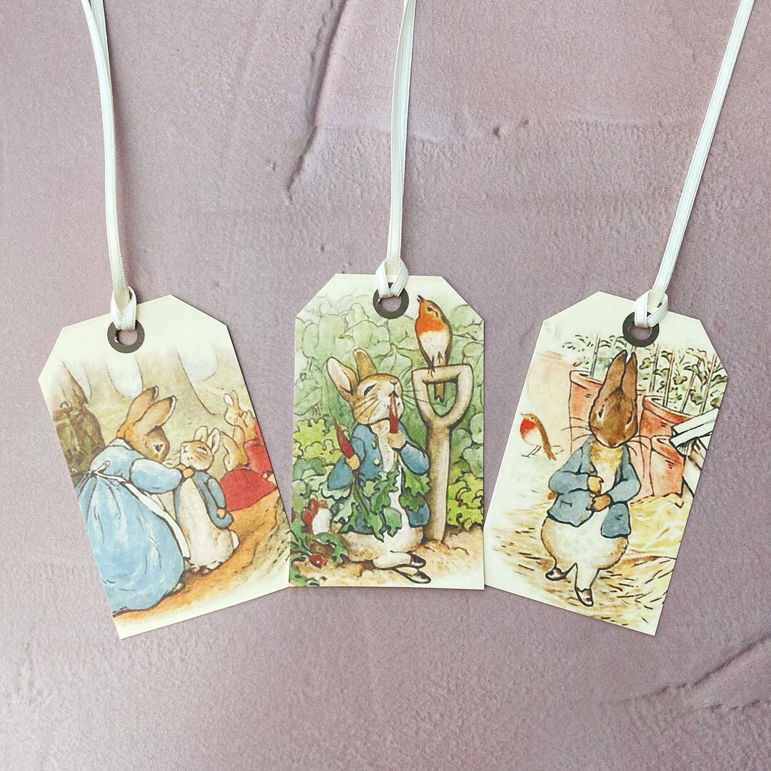Peter Rabbit Gift Tags Set of 8 Beatrix Potter With Ribbon - Etsy