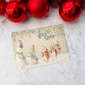 Peter Rabbit Christmas Card Toppers Vintage Retro Style for - Etsy