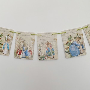 Peter Rabbit Garland Baby Shower Birthday Bunting Decoration Spring ...
