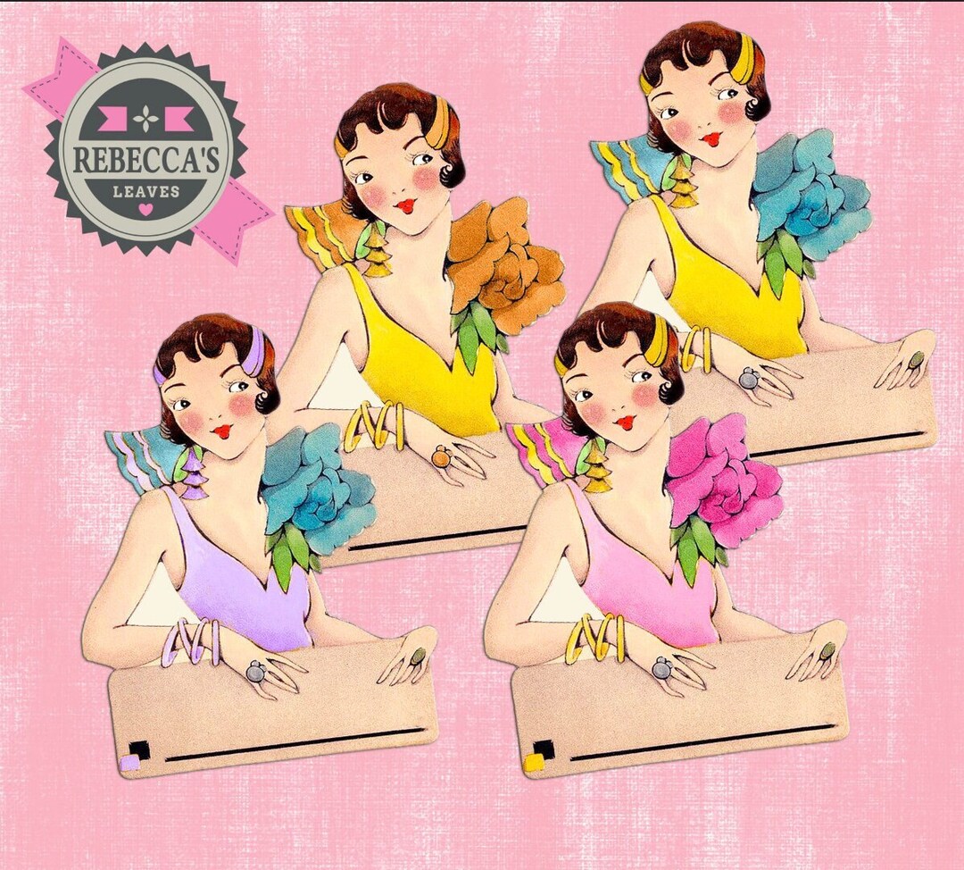 Flapper Place Name Cards Personalised With Guests for Parties Dinner ...