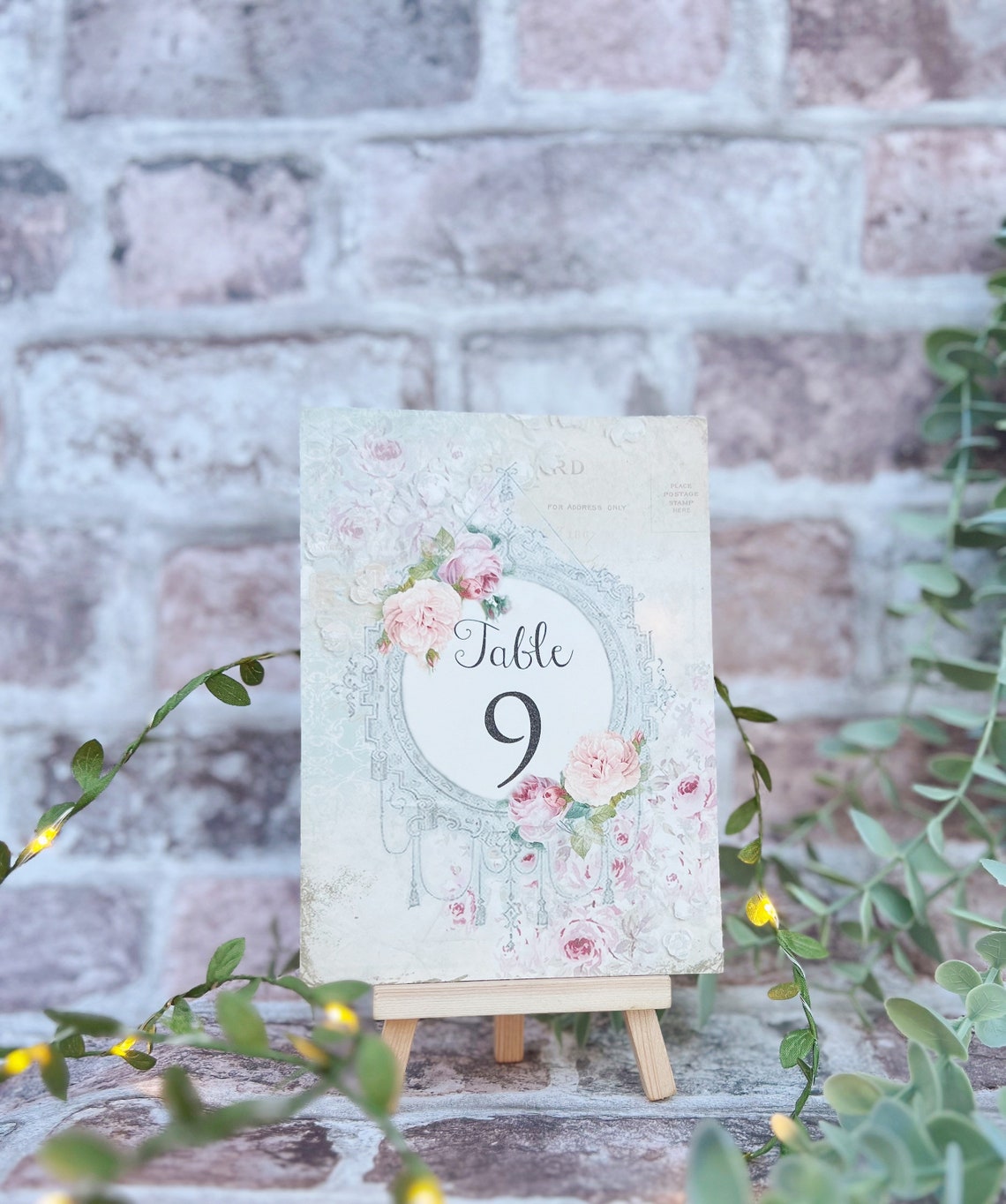 Pretty Vintage Wedding Table Number Cards Shabby Chic - Etsy