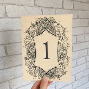 Wedding Table Number Cards Vintage Antique Frame - Etsy UK