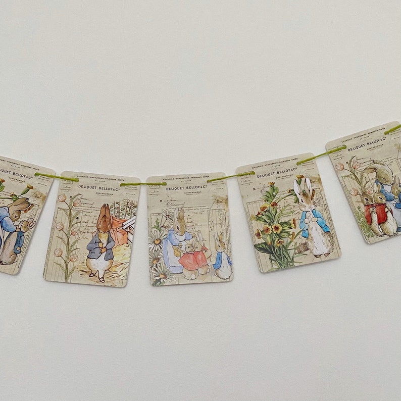 Peter Rabbit Garland Baby Shower Birthday Bunting Decoration Spring ...