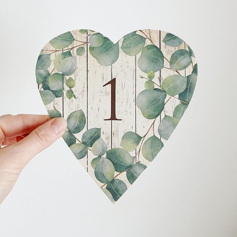 Heart Table Numbers - Etsy