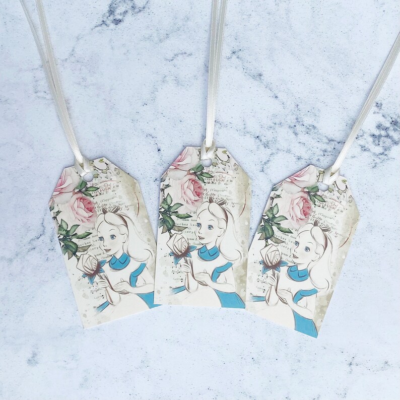 Alice in Wonderland Gift Tag Labels Bottle Tags Set of 10 - Etsy UK
