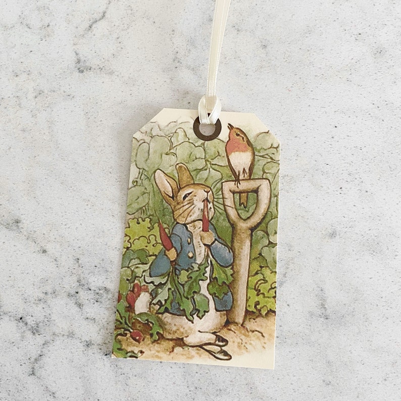 Peter Rabbit Gift Tags Set of 8 Beatrix Potter With Ribbon | Etsy