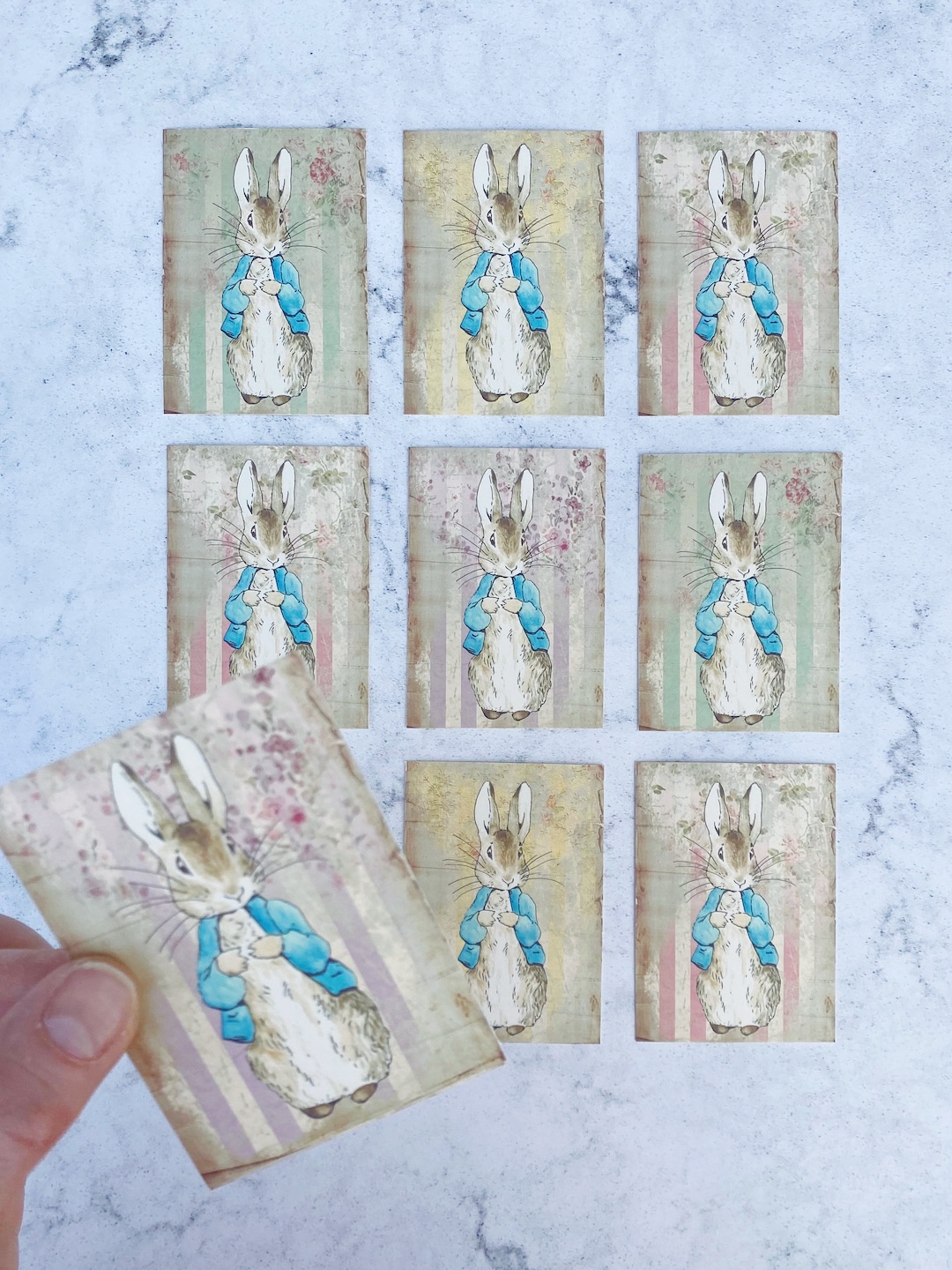 Peter Rabbit Pastel Card Topper Tags Making Easter Party Baby Shower ...