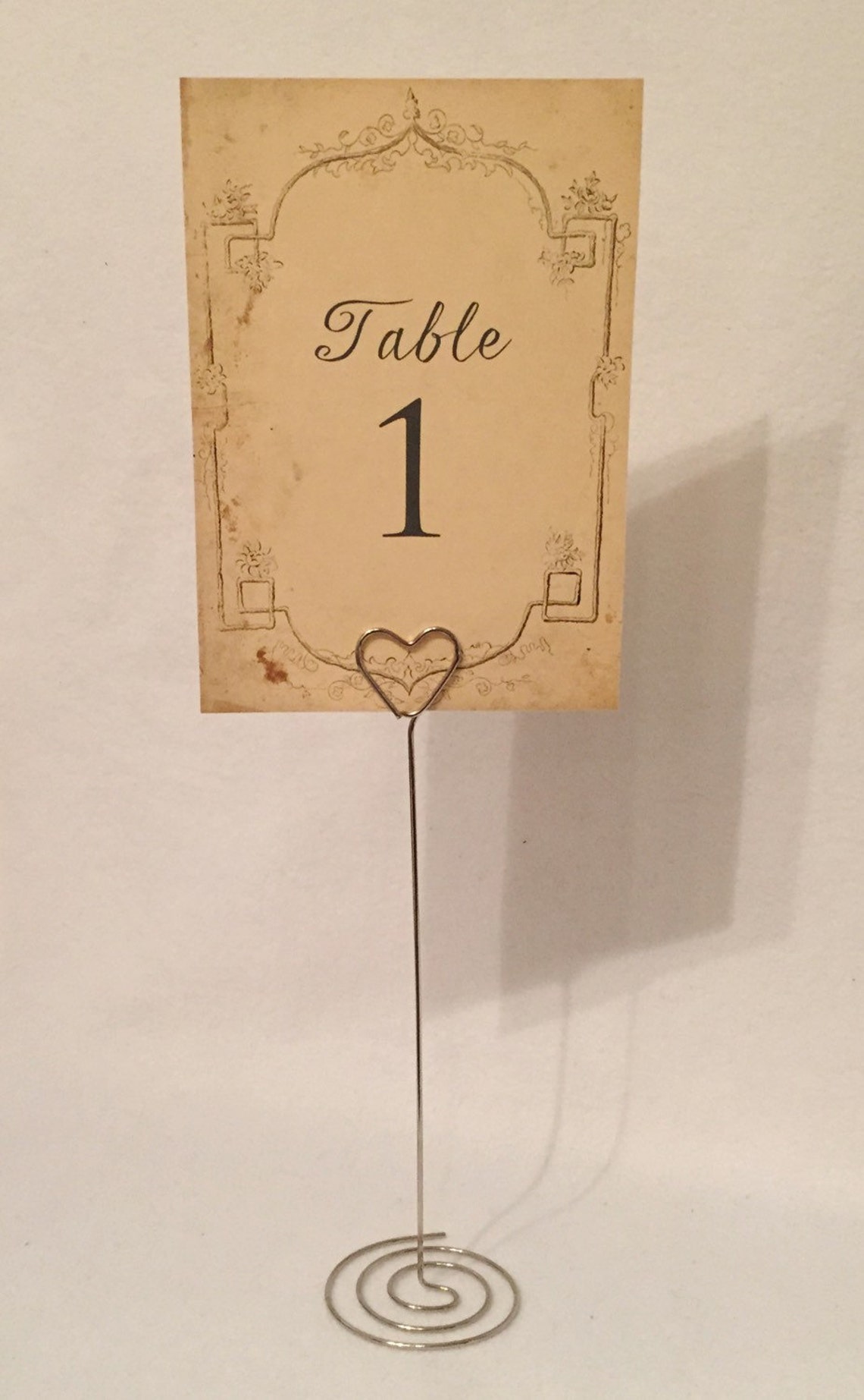 Wedding Table Number Card Name Cards Antique Border Frame | Etsy