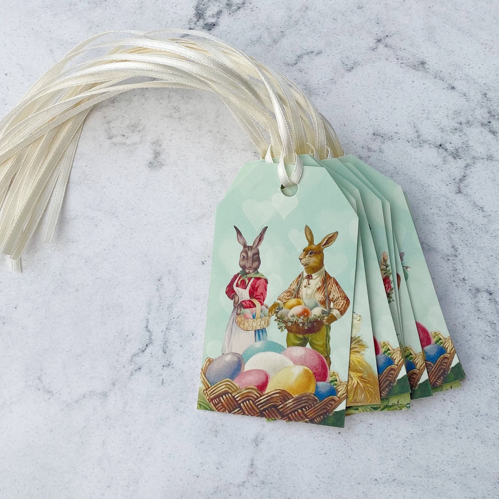 10 X Vintage Easter Gift Tags Ephemera Bunnies Rabbits - Etsy UK