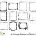 Digital Grunge Frame Photo Overlays Eps & Png 16 Digital Frames Digital ...