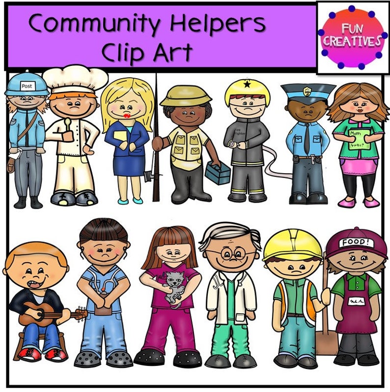 Community Helpers Clip Art Clip Art Helper Clip Art People | Etsy