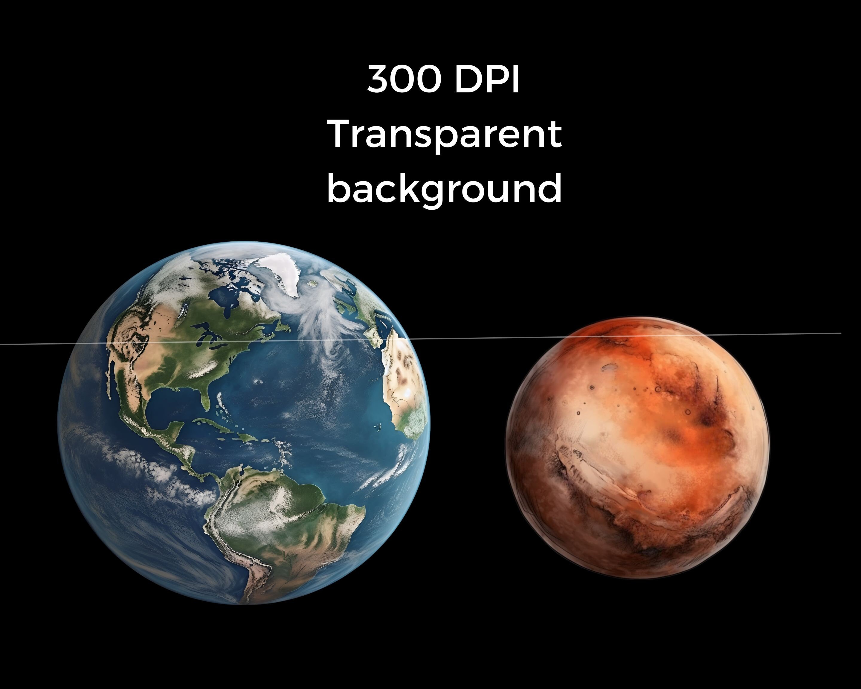 Planets of the Solar System, Realistic Planets Clipart Set, Space ...