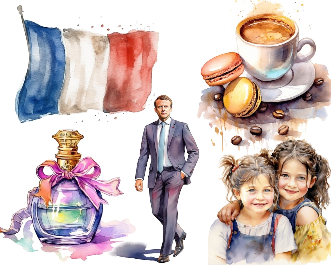 French Clipart, France Clip Art, Paris Icons, Paris City Illustrations ...