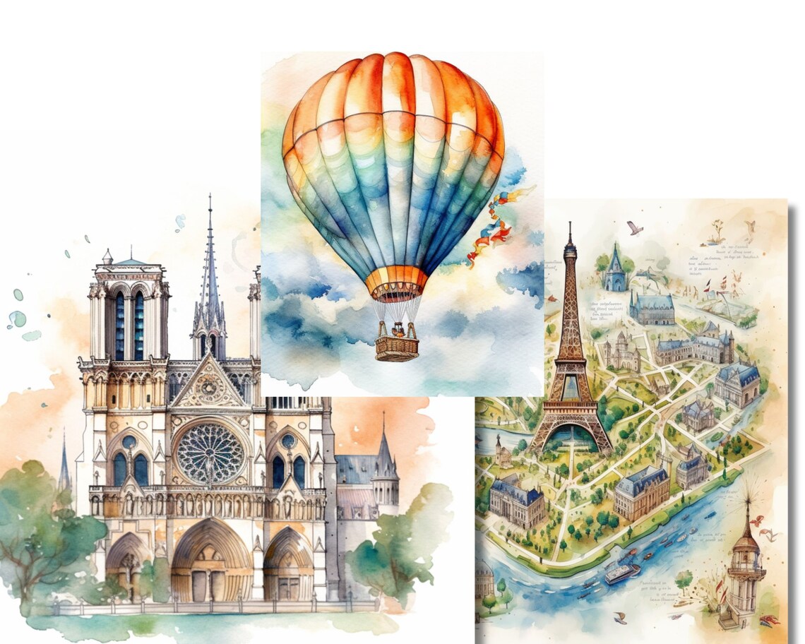 French Clipart, France Clip Art, Paris Icons, Paris City Illustrations ...