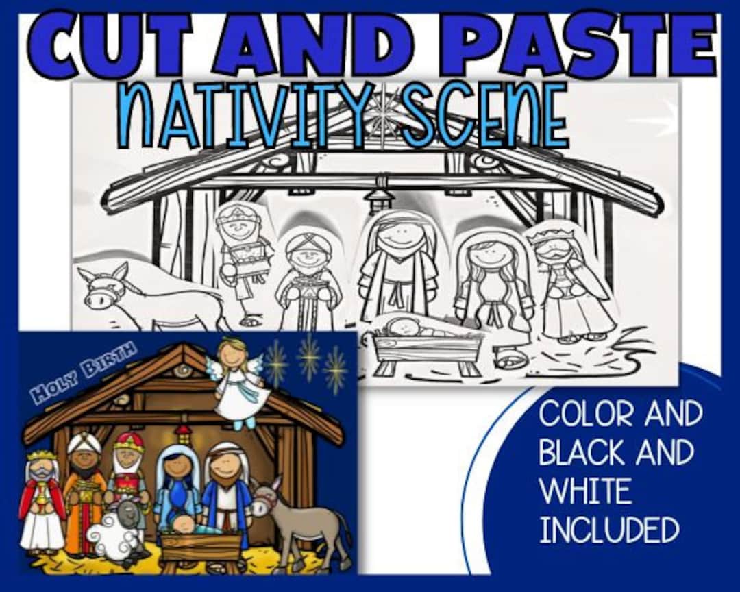 Nativity Craft - Cut and Paste Activity - Etsy