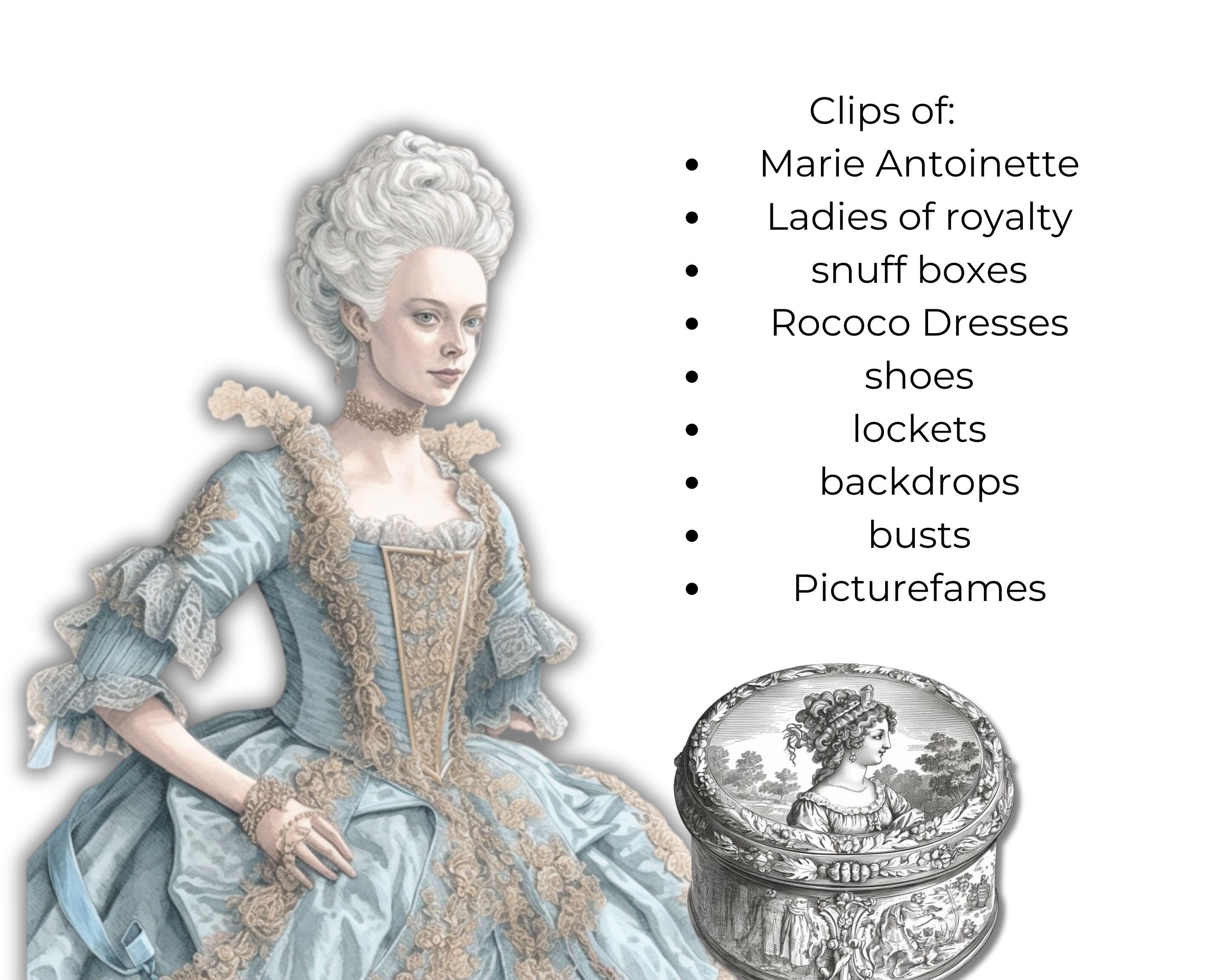 Marie Antoinette Clipart, Marie Antoinette Illustrations, French Queen ...