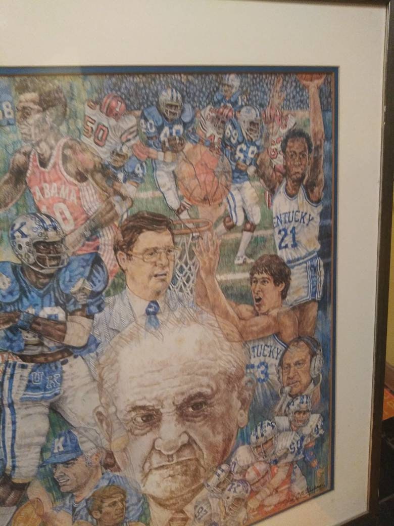 Vtg 1976 UK Kentucky Wildcats Basketball Adolph Rupp & Joe B. Hall ...