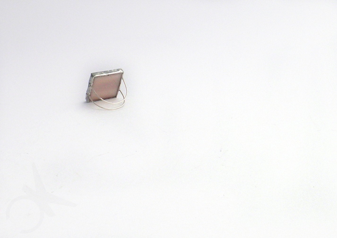 Wedding Ring Squared Glass Ivory Color - Etsy