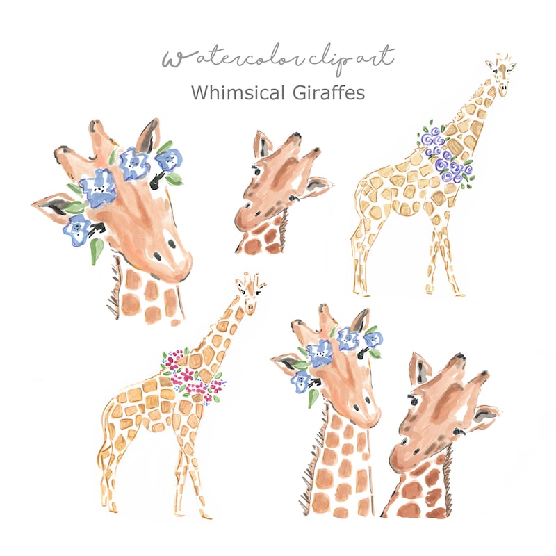 Giraffe Clip Art - Etsy