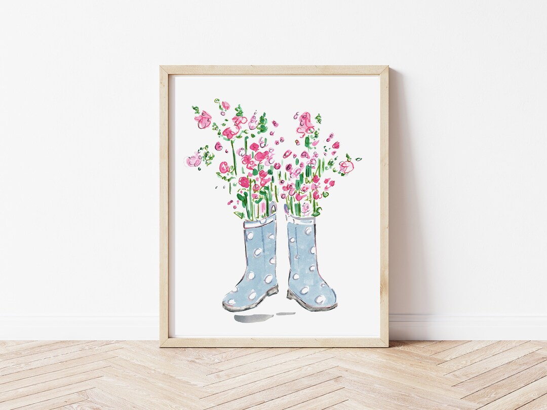 Wellies Sketch, Wellies Art Print, Mudroom, Baby Boy Nursery, Baby Boy ...