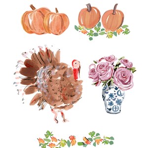 Thanksgiving Invitation, Watercolor Fall Clip Art, Watercolor Clip Art ...