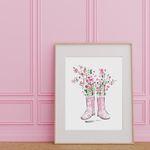 Wellies Sketch, Wellies Art Print, Mudroom, Baby Girl Nursery, Baby ...