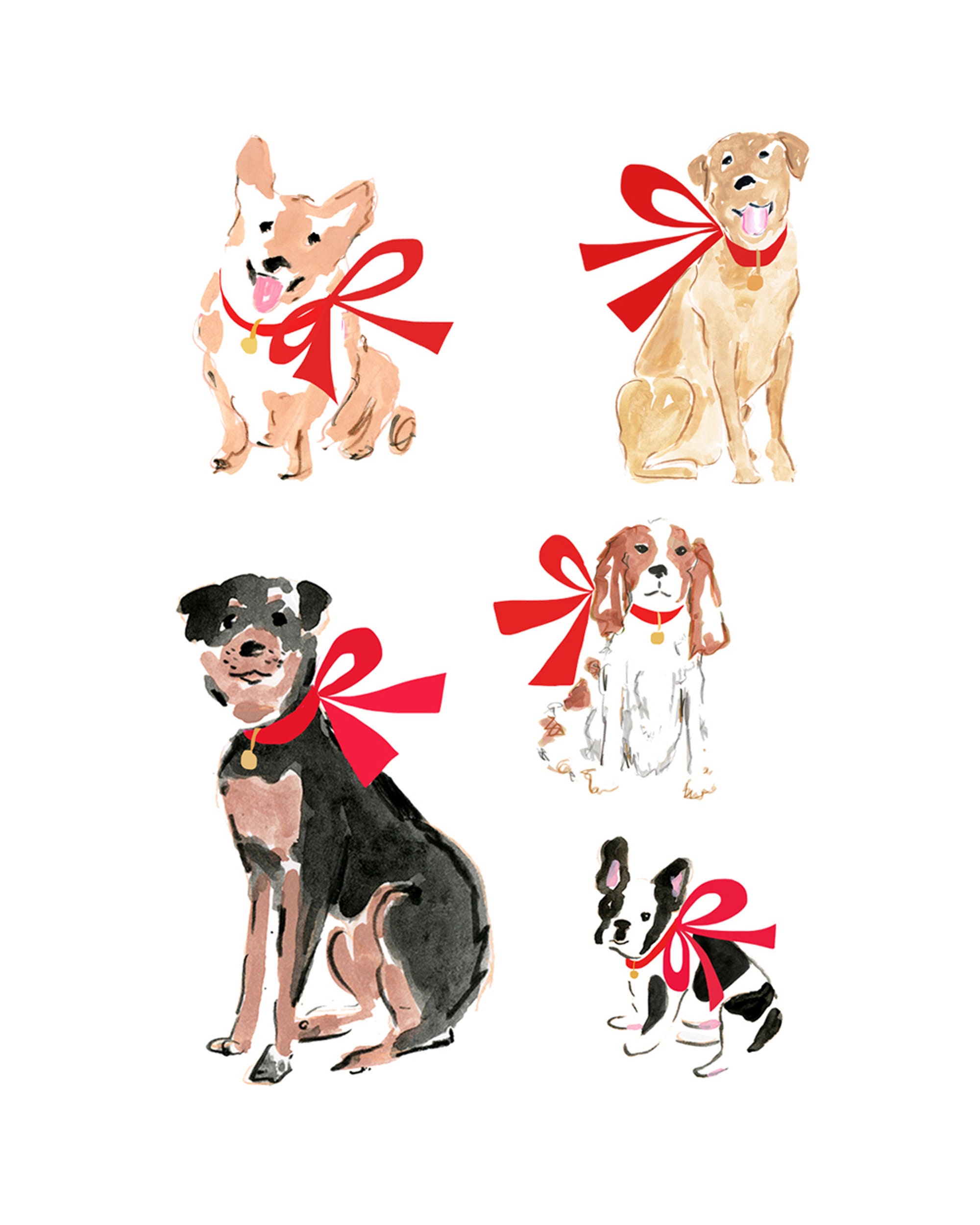 Watercolor Dogs Clip Art Collection, Watercolor Dogs Large Collection ...