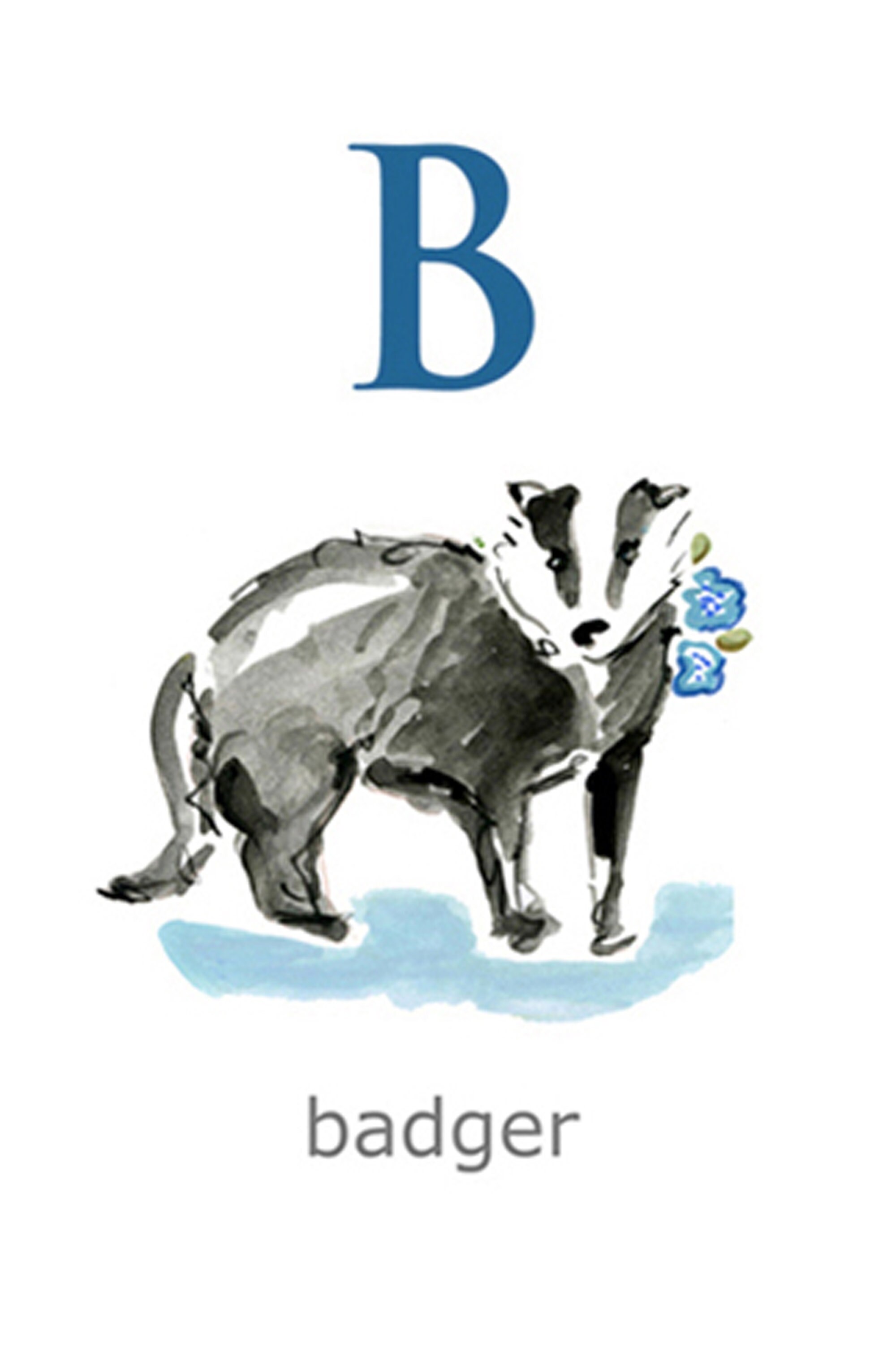 Animal Alphabet Poster, Alphabet Flash Card, Alphabet Nursery Art ...