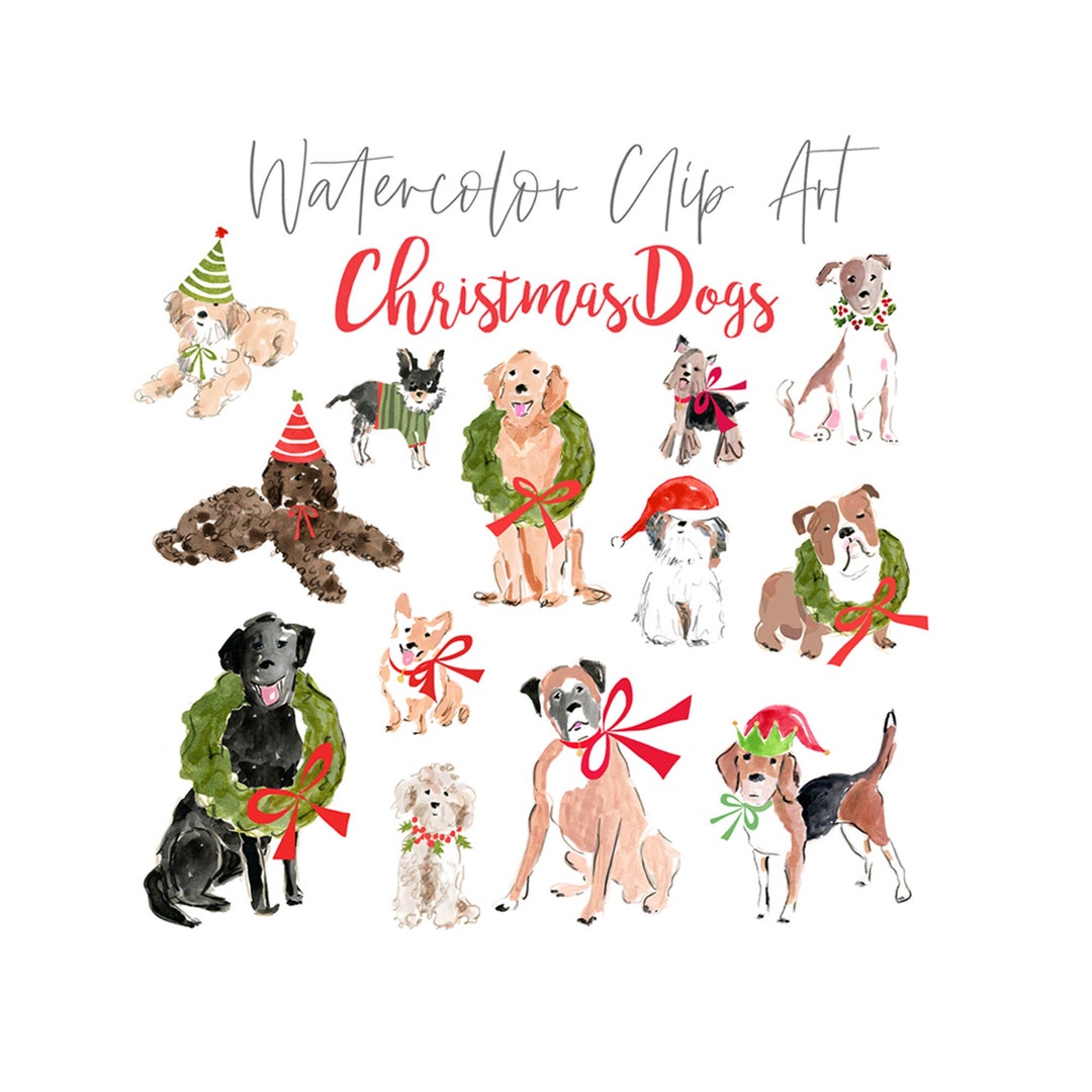 Watercolor Dogs Clip Art Collection, Watercolor Dogs Large Collection ...