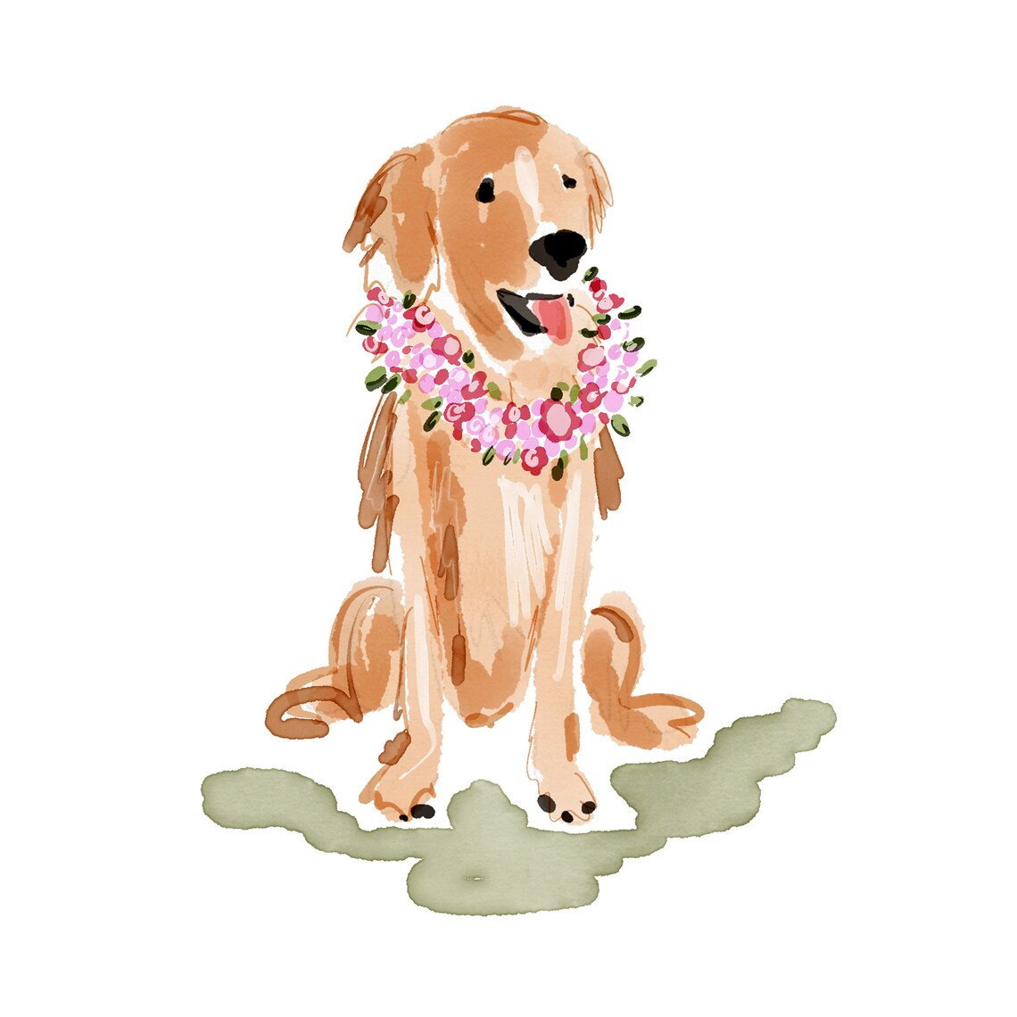 Golden Retriever Dogs Clip Art Collection, Golden Retriever Watercolor ...